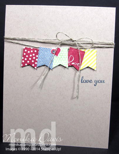 Banner Blast Love You - Stamping Together At Monika's Place